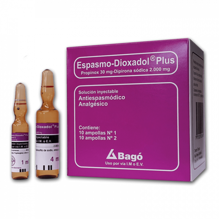 Espasmo – Dioxadol Plus - Inyectable - Laboratorios Bagó de Bolivia