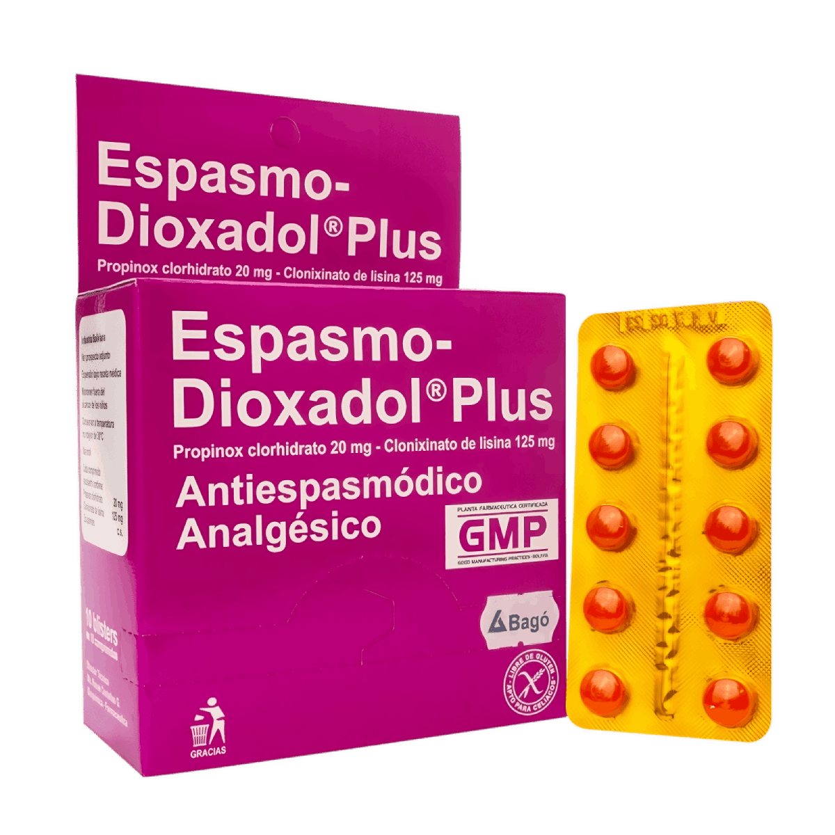 Espasmo – Dioxadol Plus - Laboratorios Bagó de Bolivia