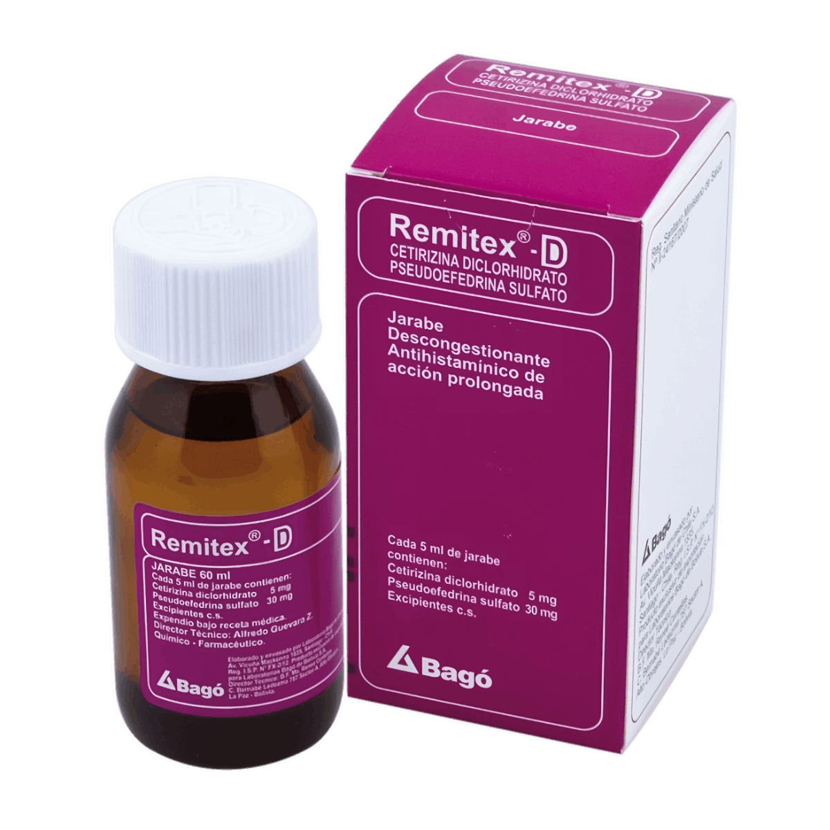 Remitex-D - Jarabe - Laboratorios Bagó de Bolivia