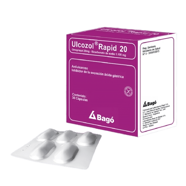 Ulcozol Rapid 20 - Cápsulas - Laboratorios Bagó de Bolivia